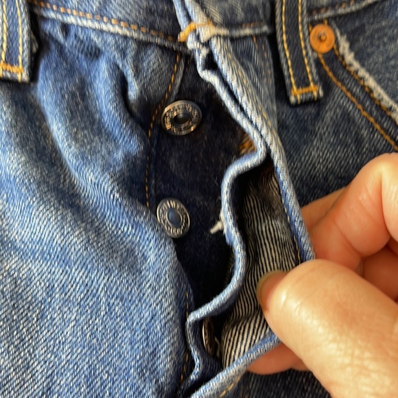 Levi's | Shorts | Levis Premium Denim 5 Blue Jean Shorts With Patches ...